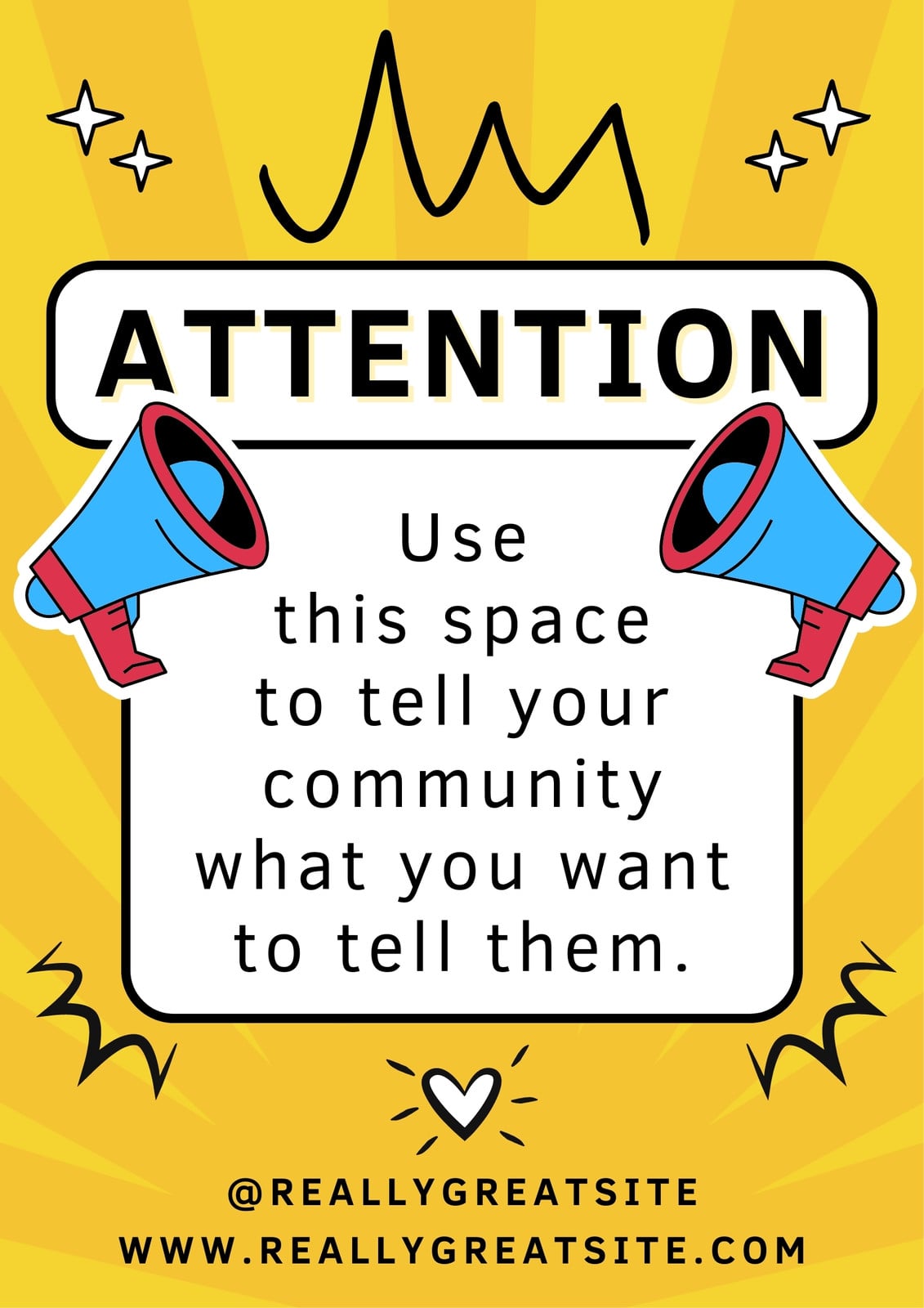 Free and customizable attention templates