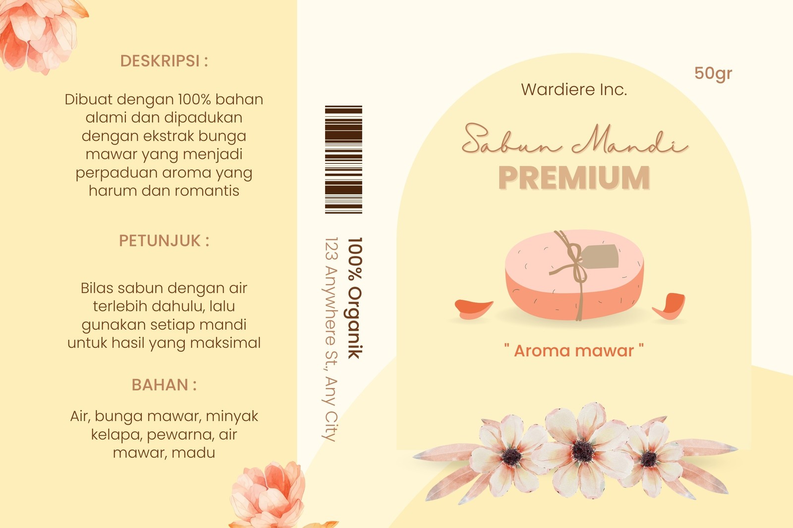 Gratis desain contoh sabun - Canva