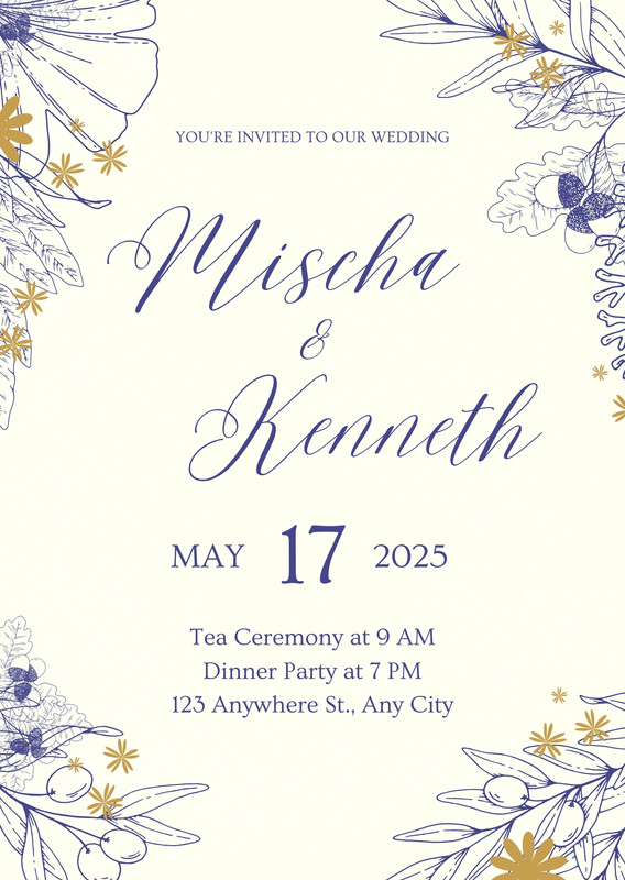 Free customizable virtual wedding invitation templates | Canva