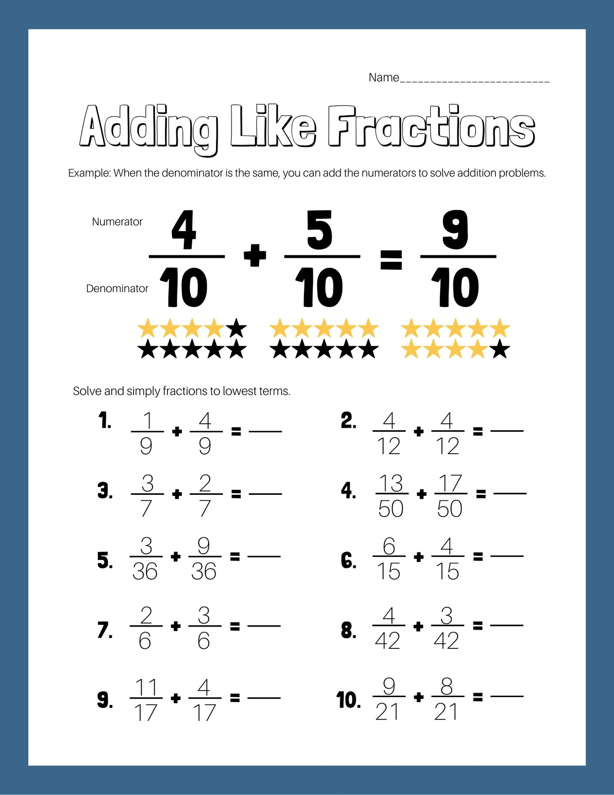 Customize 141+ Fraction Worksheets Templates Online - Canva