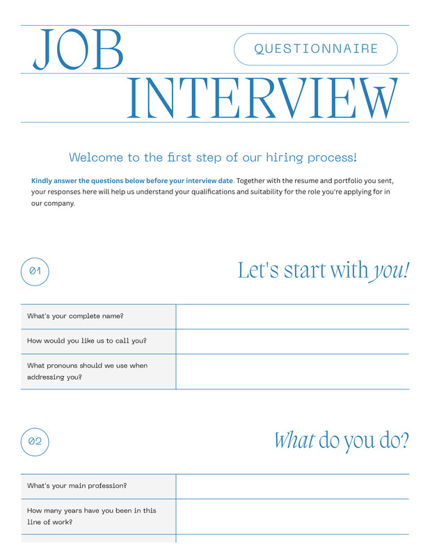 Free job interview design collection | Canva