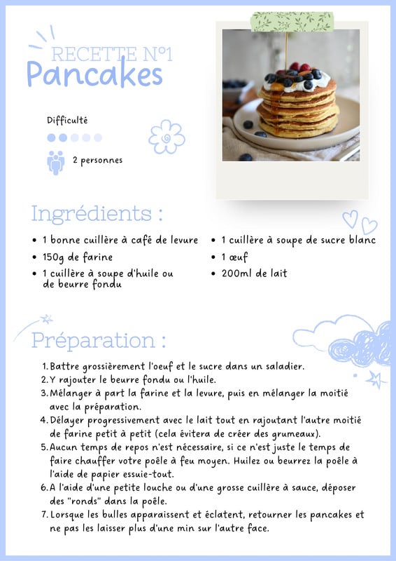 recette : modèles gratuits à personnaliser | Canva