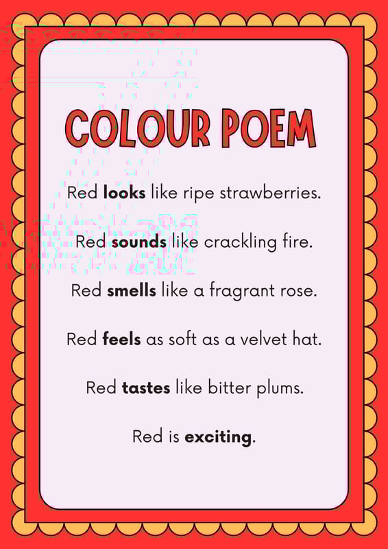 Red Color Poem Colour Poem | Gravyfromthegazebo
