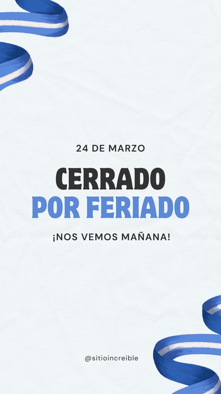 Explorá Plantillas de cerrado por feriado personalizables gratis - Canva