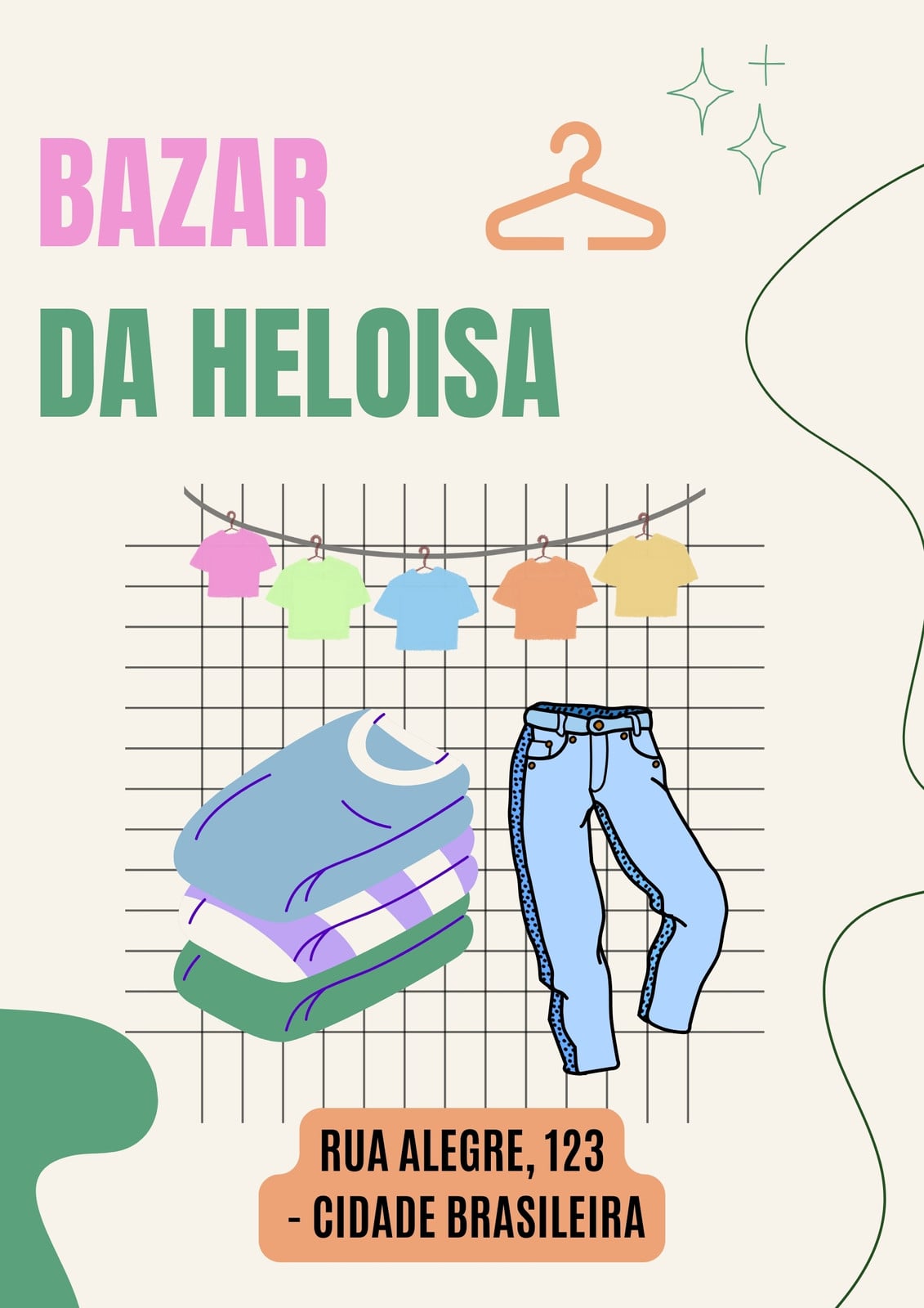 Modelos grátis e personalizáveis de bazar - Canva