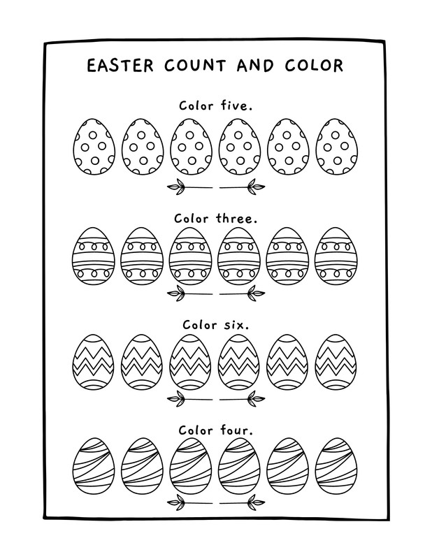 Page 2 - Free custom printable Easter worksheet templates | Canva