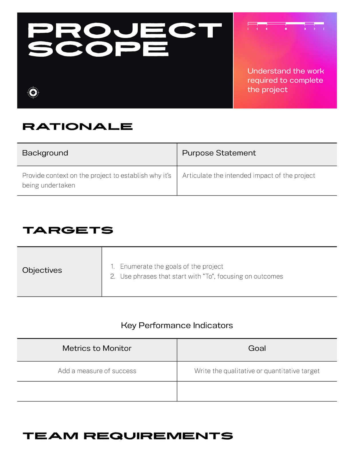 How to Write a Project Scope (Examples and Tips) | Canva