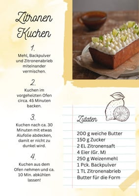 Kostenlos anpassbare Vorlagen zum Thema Rezept - Canva