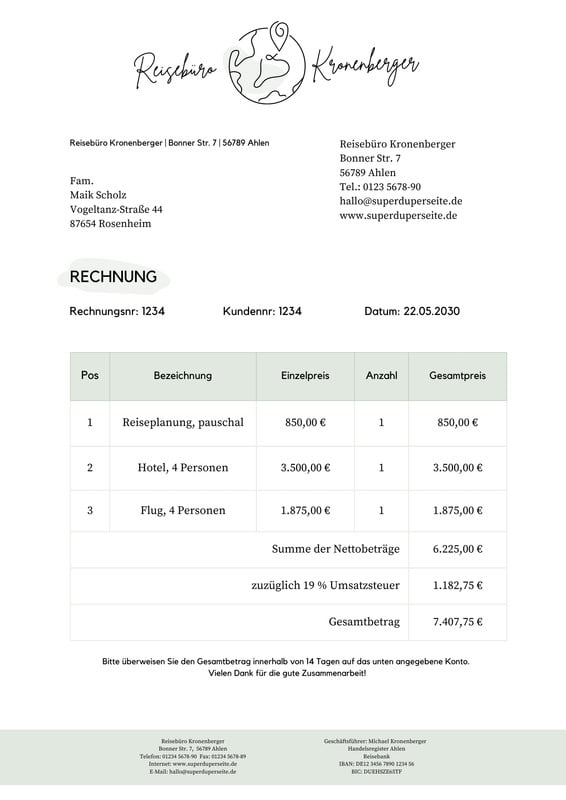 Designs für Rechnungen online gestalten | Canva