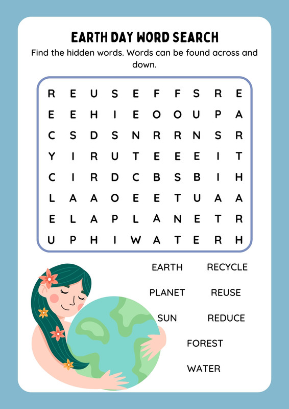 Easy Earth Day Word Search