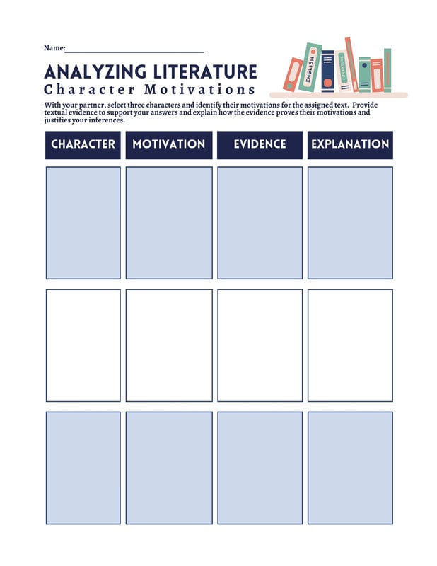 Analyzing Literature Worksheet Story Breakdown/Analysis Worksheets By