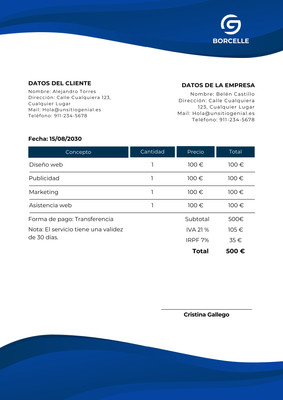 Facturas simples online gratis | Canva