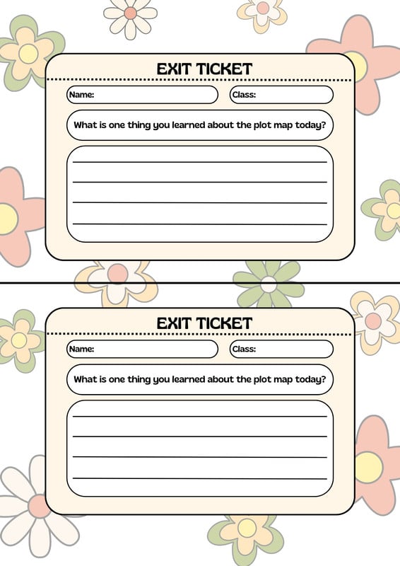 Page 3 - Free printable exit ticket templates you can customize | Canva