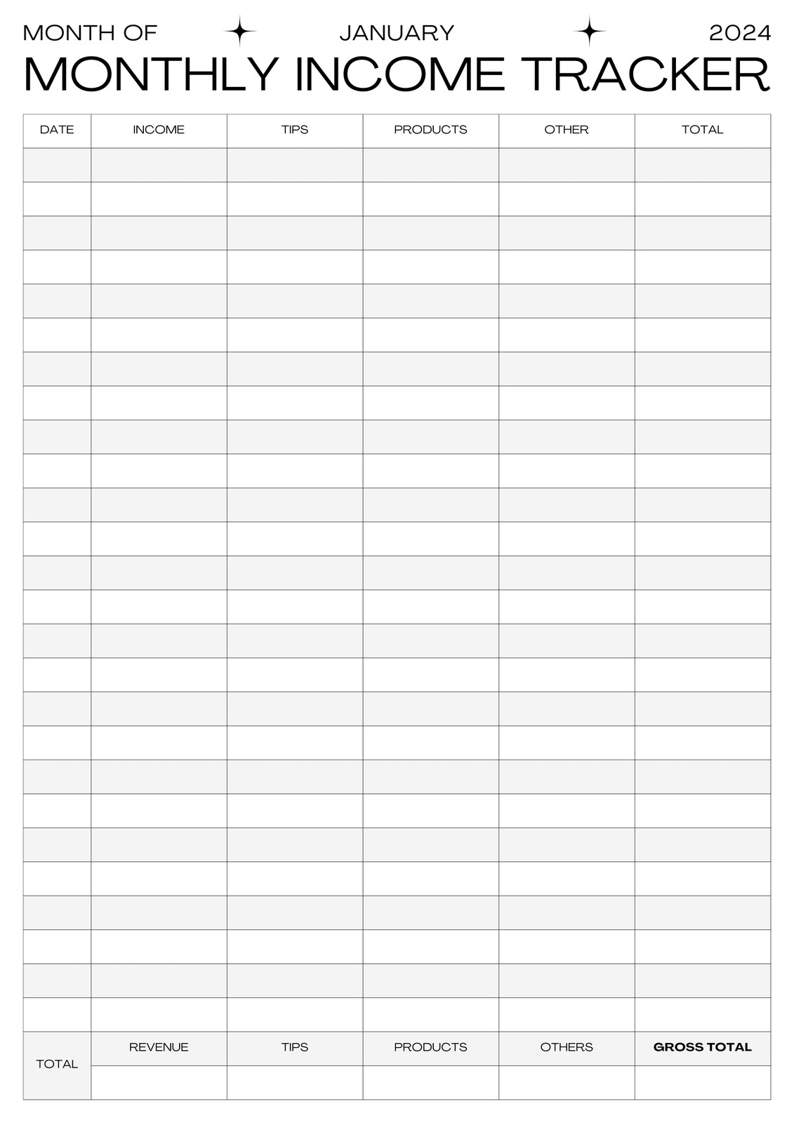 Page 4 - Free and customizable tracker templates