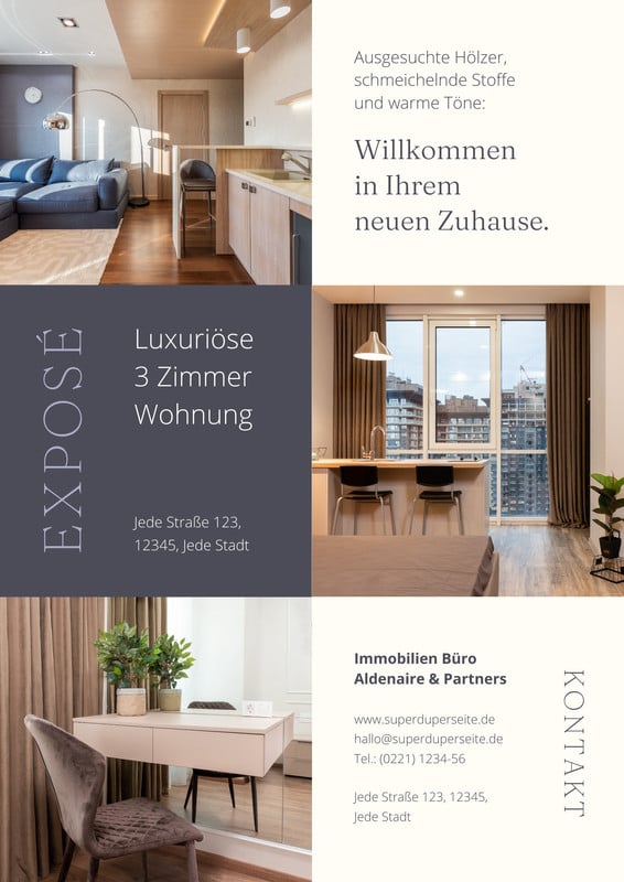 Kostenlos anpassbare Exposé-Vorlagen | Canva