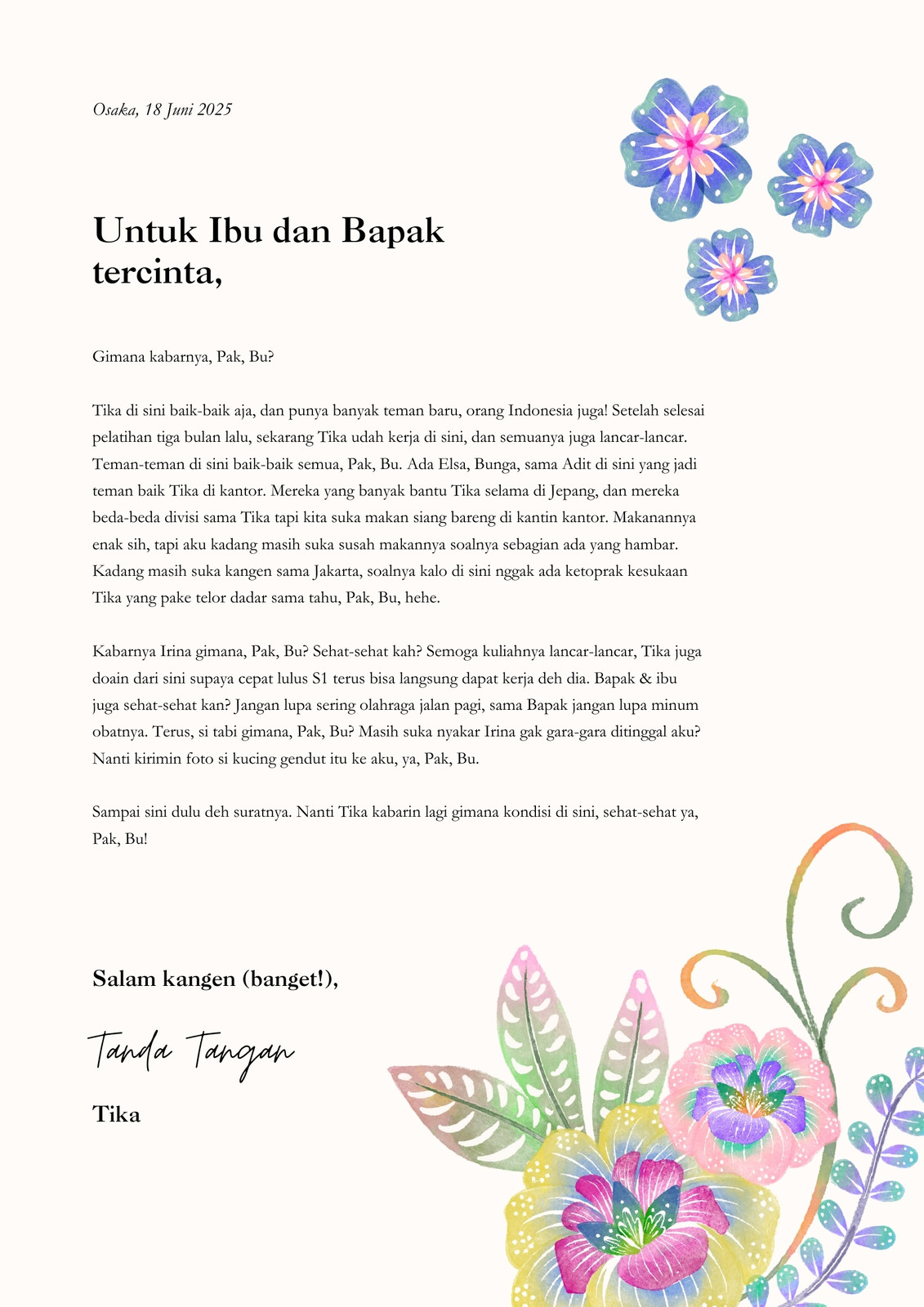 Gratis desain contoh orang tua - Canva