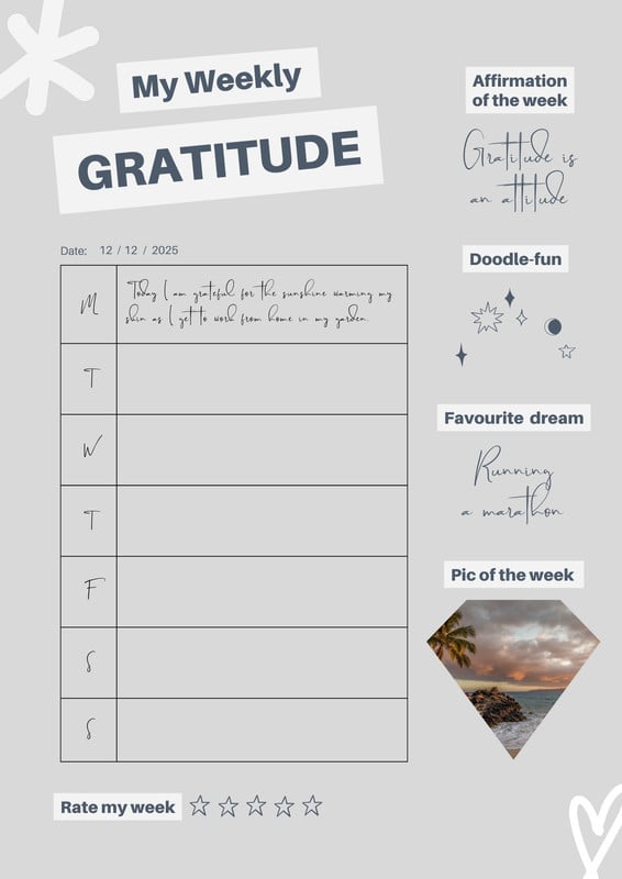 Daily Gratitude Worksheet Free Printable Daily Gratitude Journal
