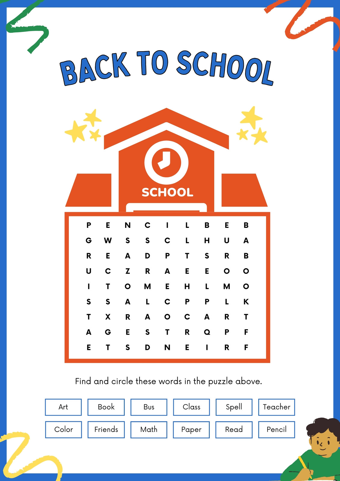 Page 3 - Free printable word search worksheet templates | Canva