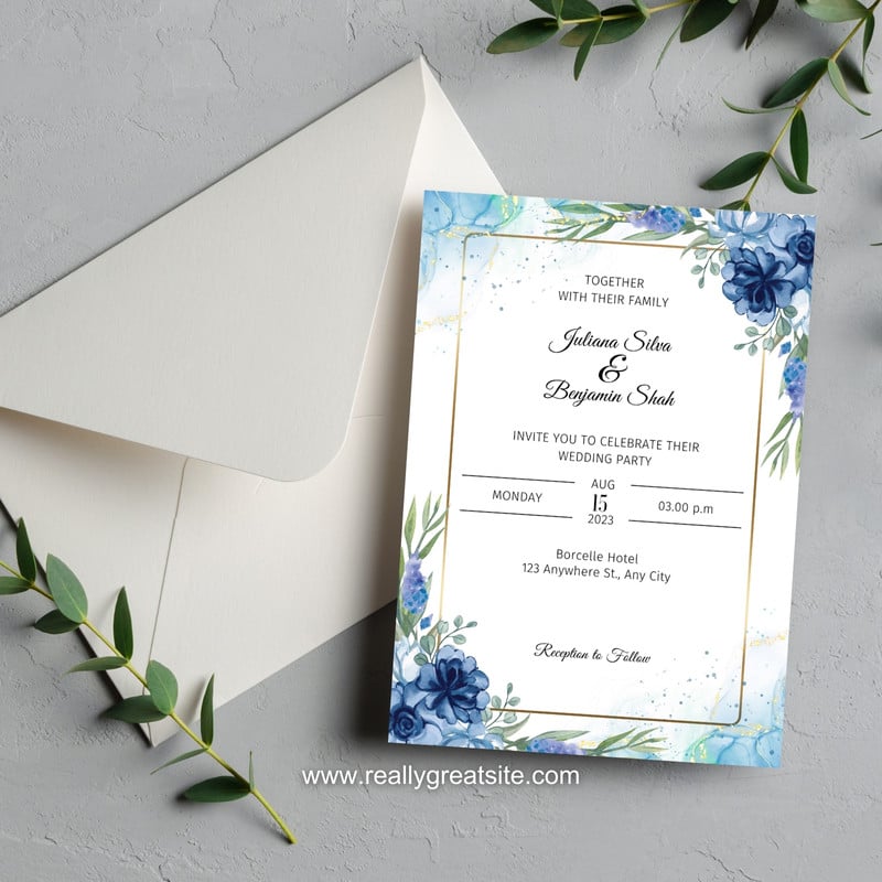 Wedding card mockup | Beachweddingtips.com