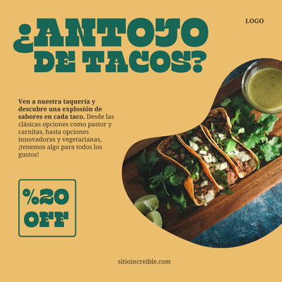 Plantillas carnitas - Gratis y editables - Canva