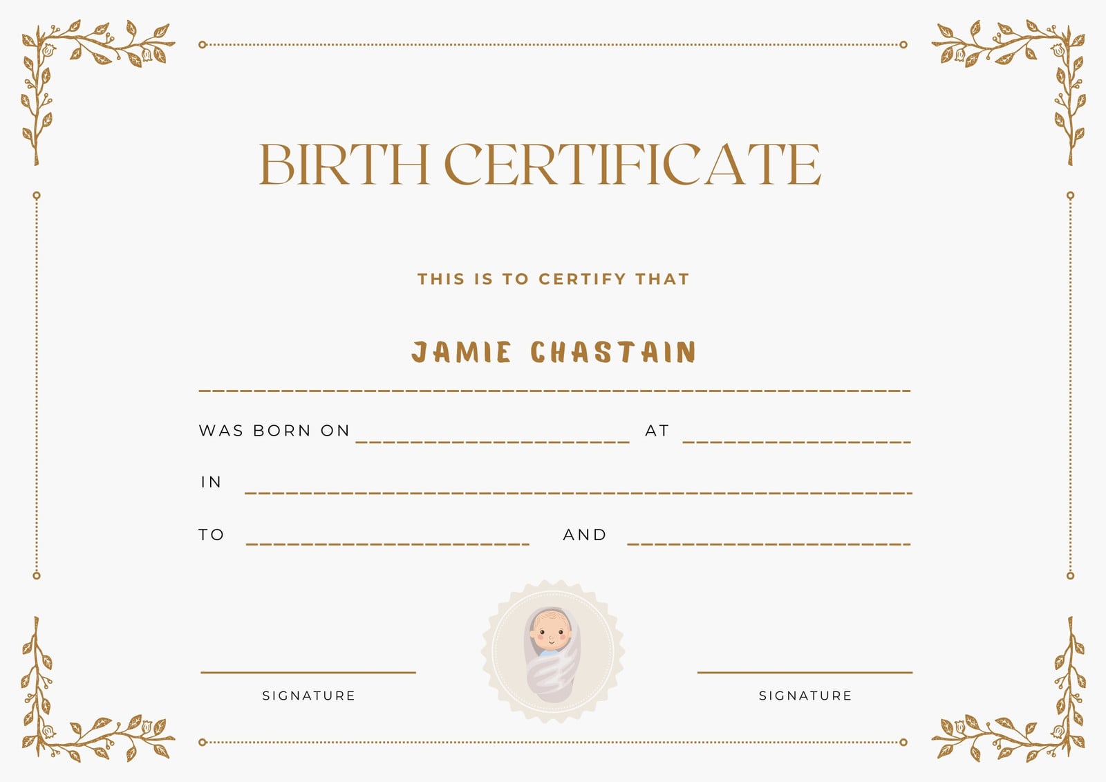 Free and customizable birth templates