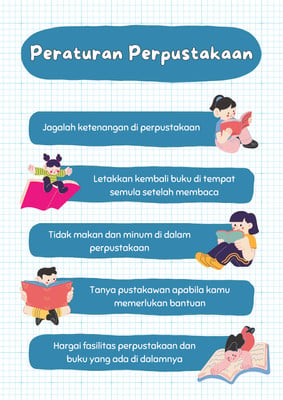 Gratis desain contoh perpustakaan - Canva