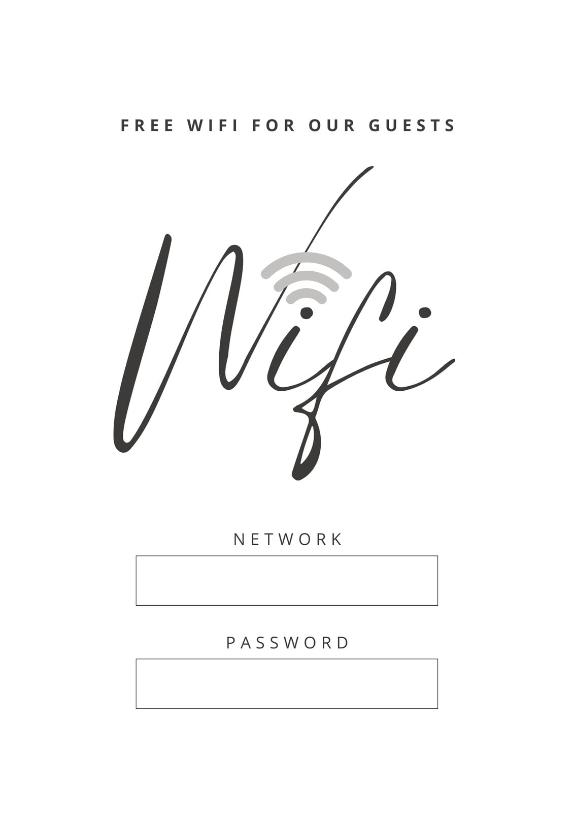 Free and customizable wifi templates