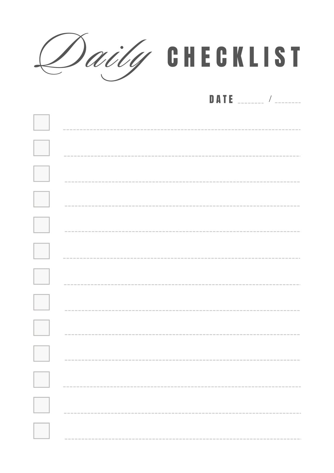 Free, printable, editable daily checklist templates | Canva