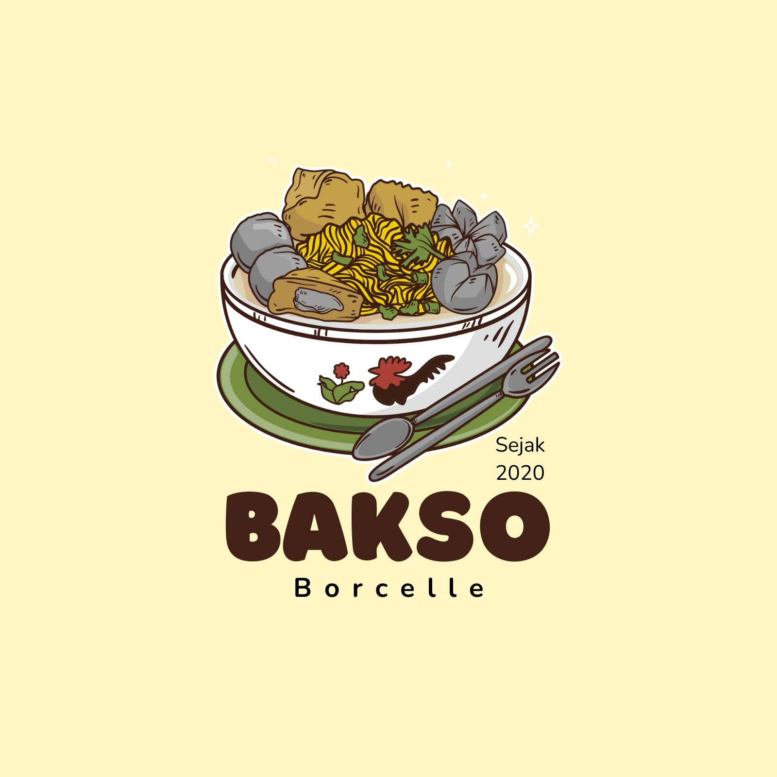 Gratis desain contoh bakso - Canva