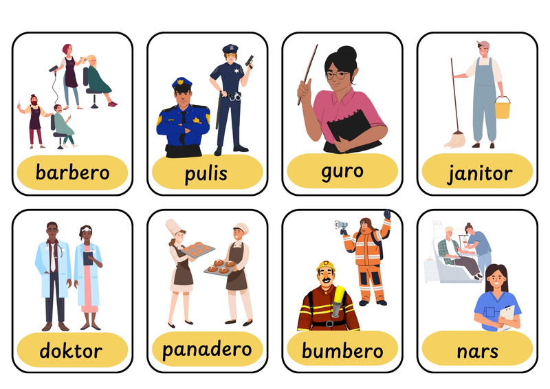 Community Helpers Pictures Tagalog
