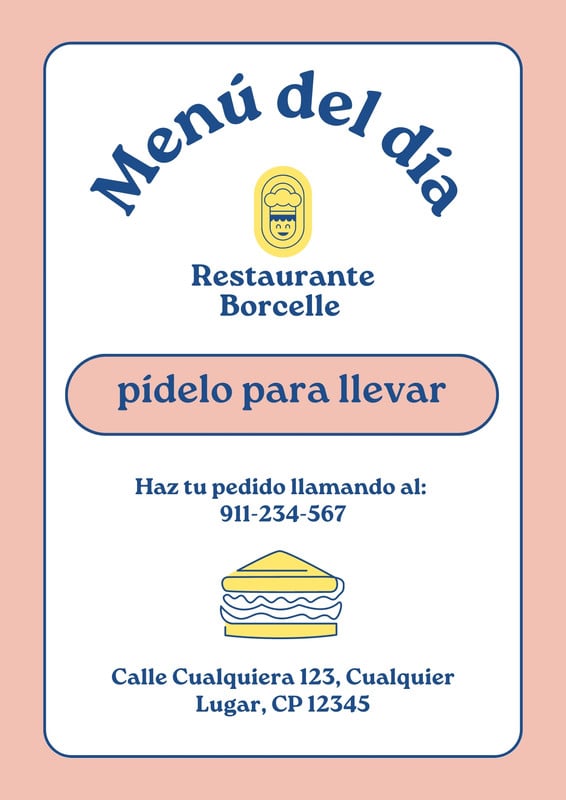 Spanish Menu Project Examples