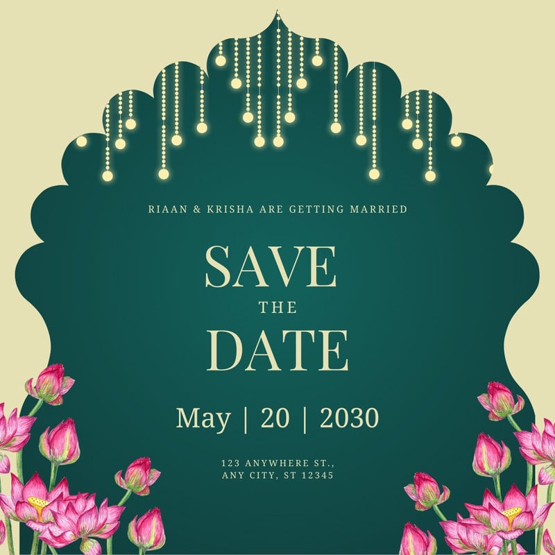 Canva wedding invitations indian | Honestweddingadvice.com