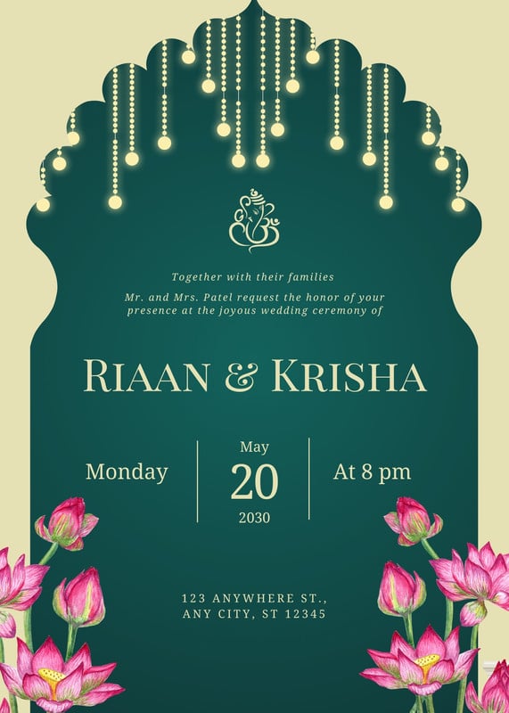 Canva wedding invitations indian | Honestweddingadvice.com