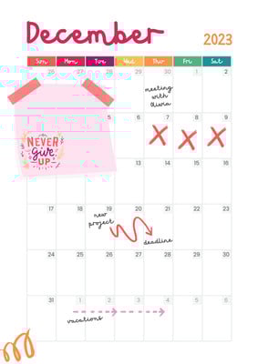 Calendar Doodle 2023 - Smartly Designed - Canva