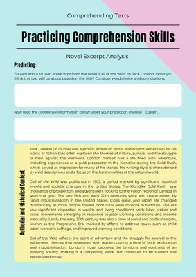 Customize 640+ Reading Comprehension Worksheets Templates Online - Canva