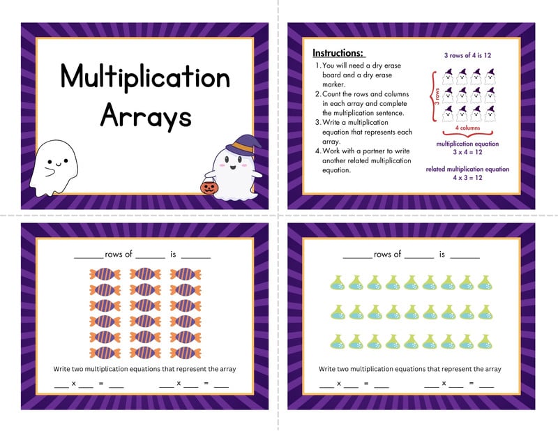 Elementary Math Array 3 Fun Activities For Teaching Multiplication