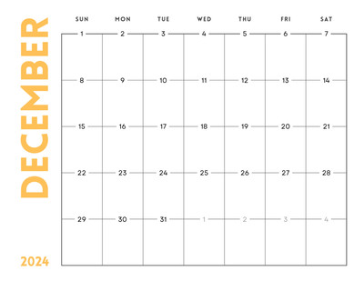 Simple Bold Calendar 2023-2024 - Smartly Designed - Canva