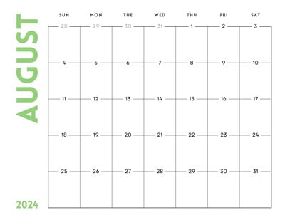 Simple Bold Calendar 2023-2024 - Smartly Designed - Canva