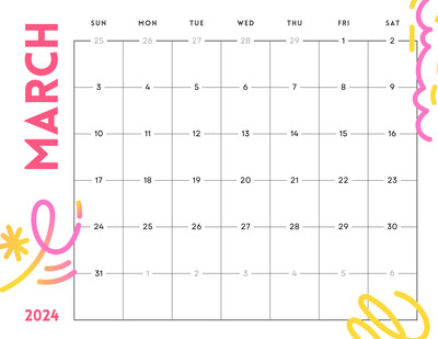 Simple Bold Calendar 2023-2024 - Smartly Designed - Canva