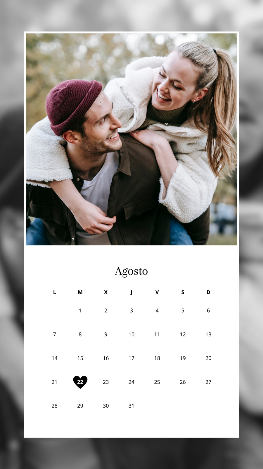 Plantillas personalizables de calendario de novios gratis | Canva