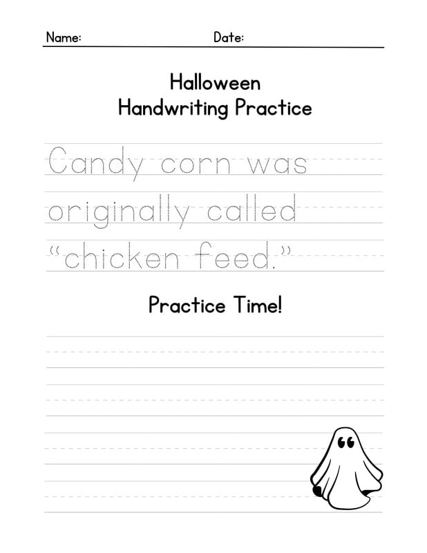 Halloween Handwriting Worksheets Halloween ABC Order Worksheets