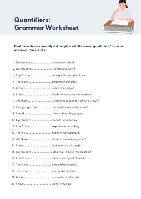 Countable And Uncountable Nouns Quantifiers Worksheet Countable And