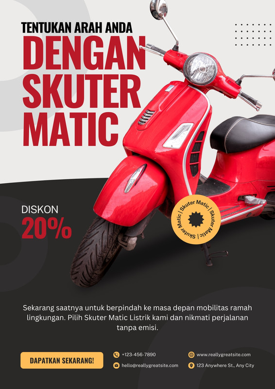 Gratis desain contoh promo motor - Canva