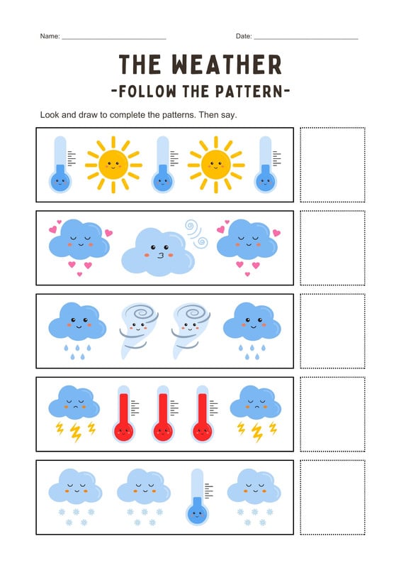 Weather Pattern Worksheets Forecast Weather Lesson ASL ASL