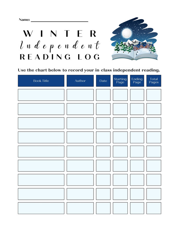 Independent Reading Log