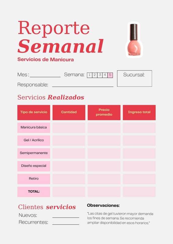 Explorá nuestras plantillas de reporte semanal | Canva