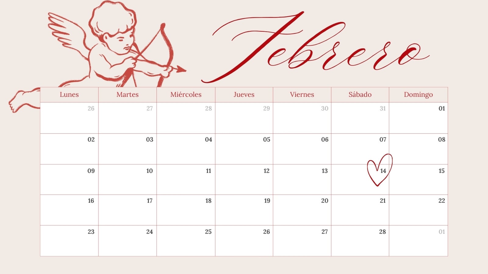 Explorá Plantillas de Calendarios de Febrero | Canva