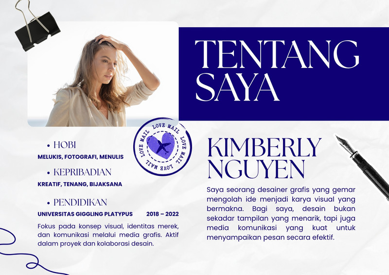 Gratis Contoh CV Foto Keren - Canva