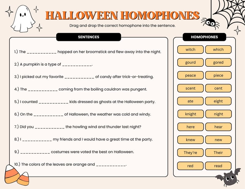 Page 13 - Free printable Halloween worksheet templates to edit | Canva