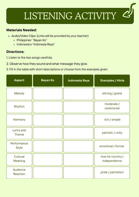 Free music worksheet templates to edit and print | Canva